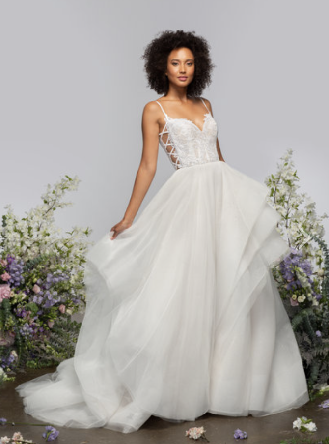 Hayley Paige | White Dress Off the Rack - Byrdie | Hayley Paige | White ...